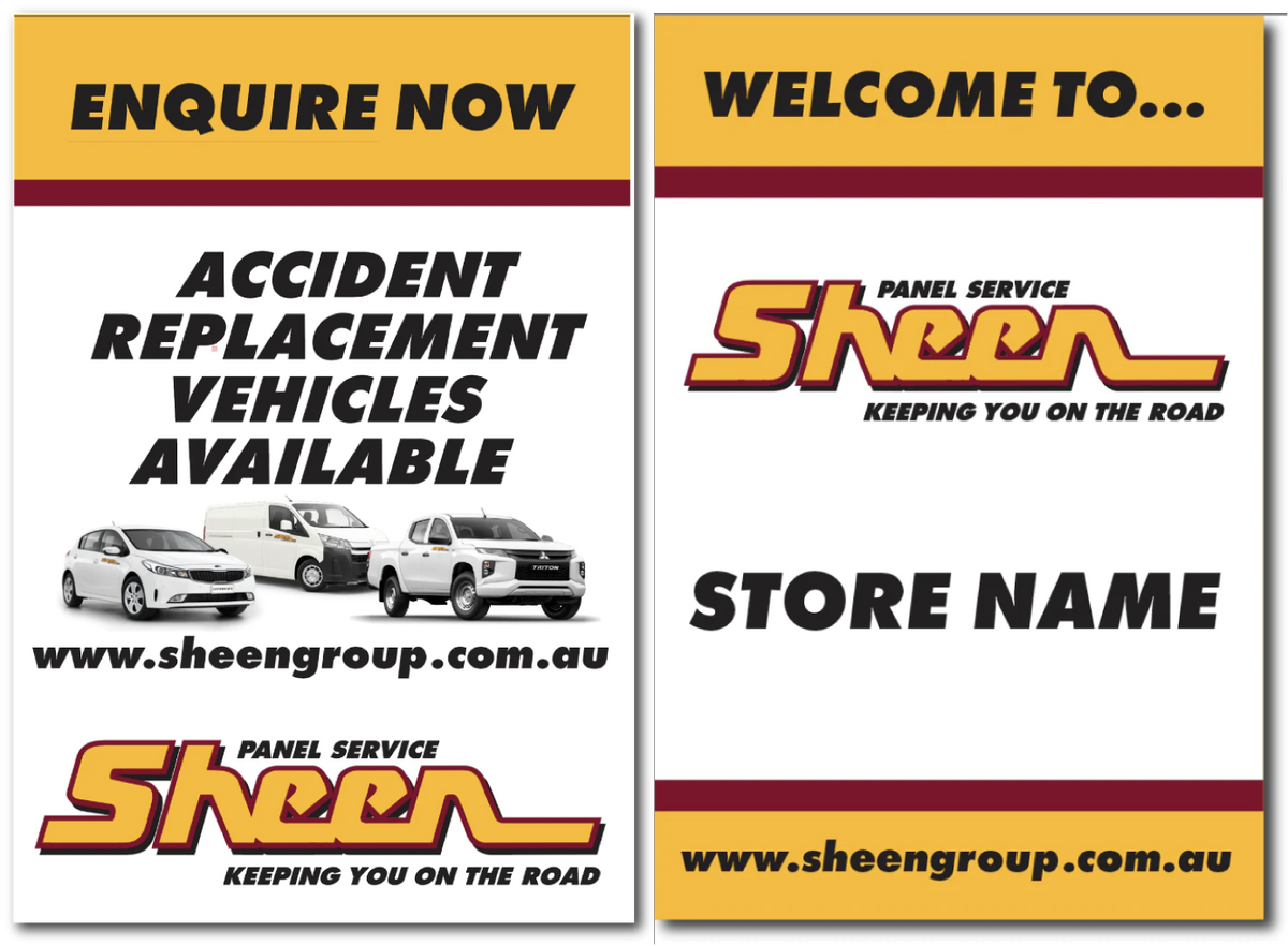 Sheen A Frame 2 PANELS ONLY with Graphics SPRING 2023 – Tradie Wraps